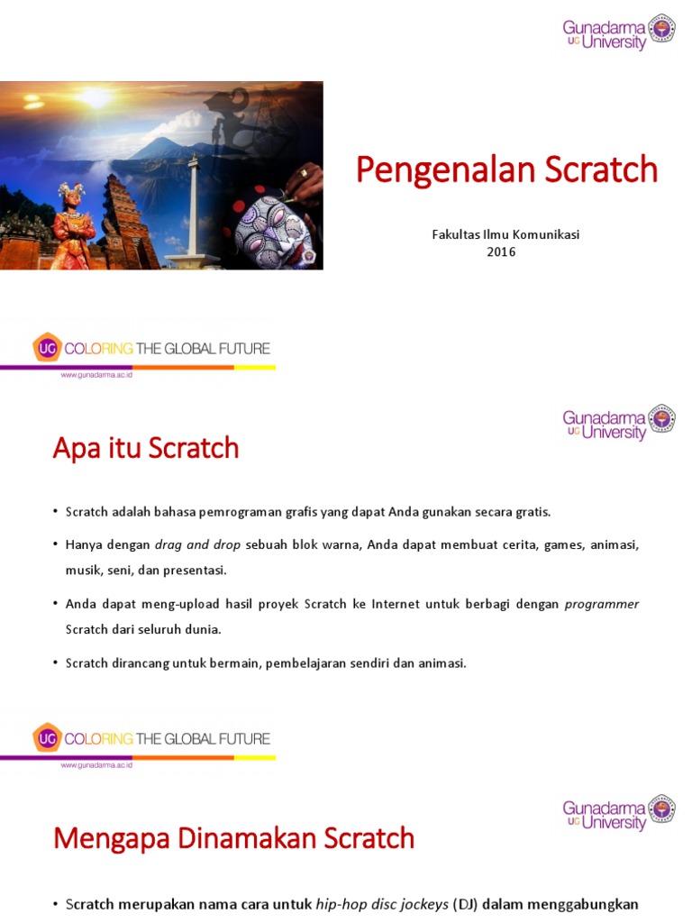 Pengenalan Bahasa Pemrograman Scratch | PDF | Seni