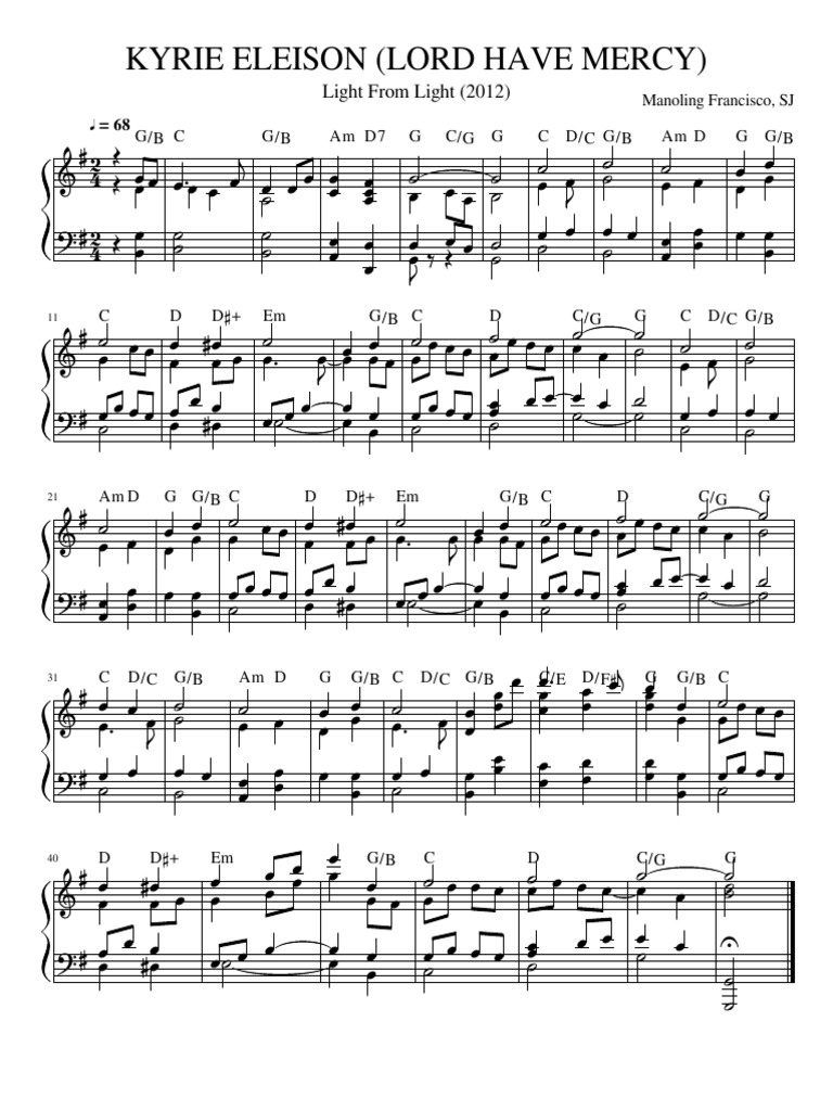 Kyrie Eleison (Lord Have Mercy) | PDF