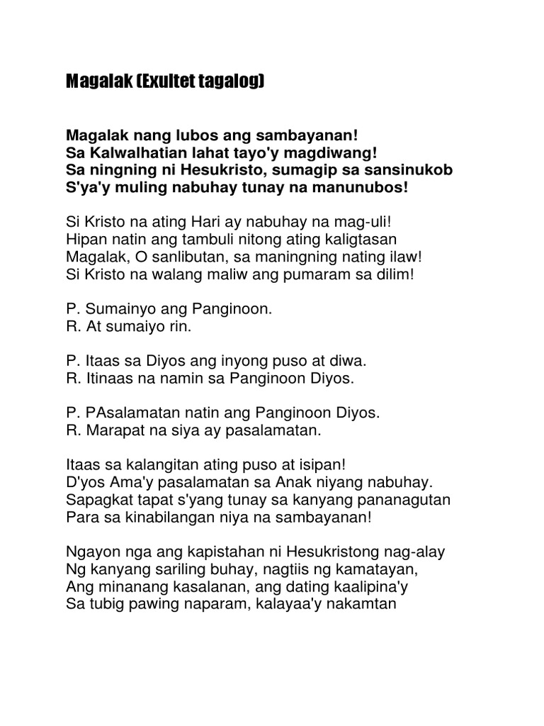 Exultet Tagalog | PDF