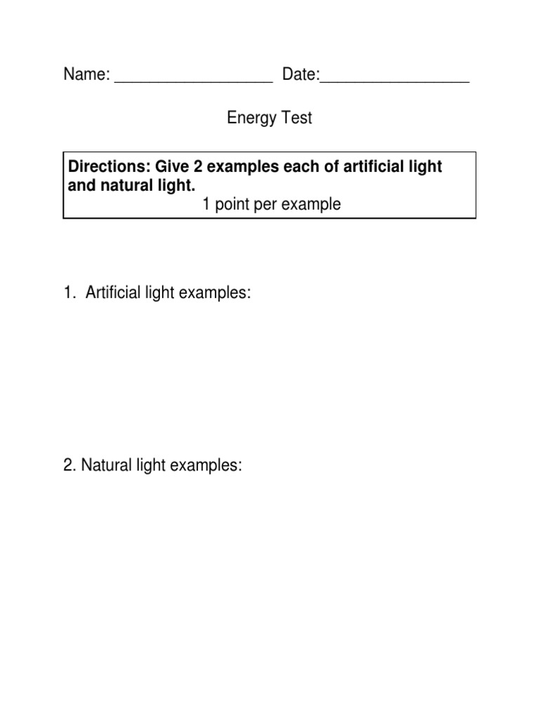 Summative Test | PDF | Light | Sound