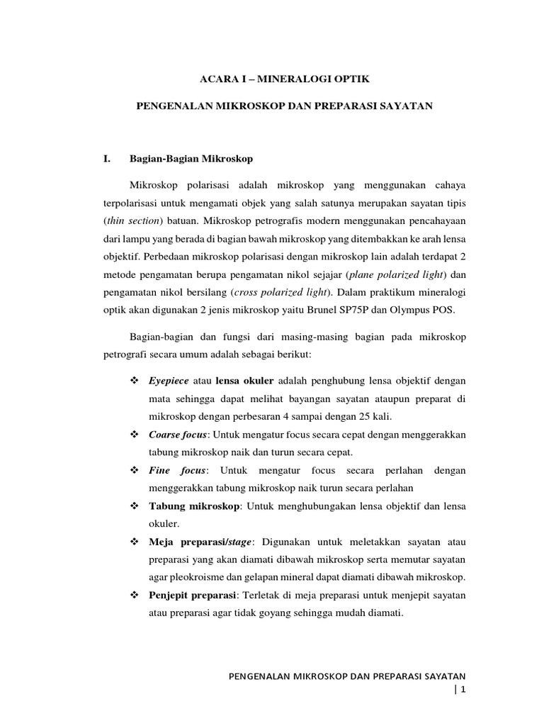 Teknik Preparasi Sayatan Tipis Batuan | PDF