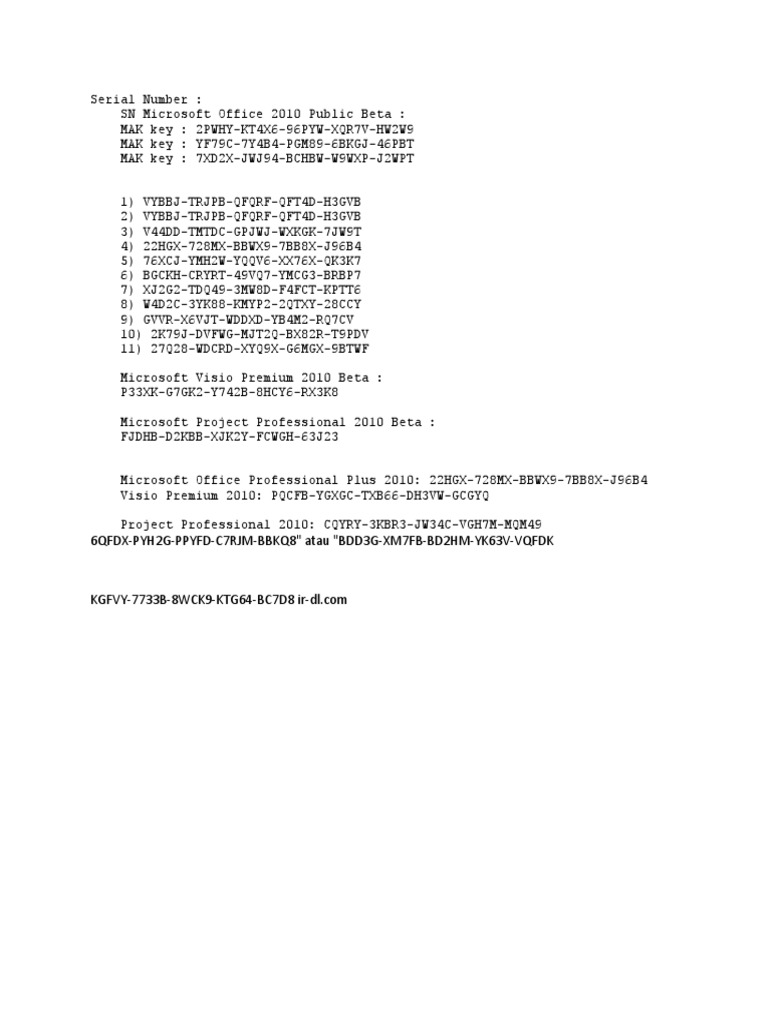 Serial Number Office | PDF