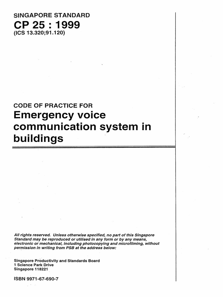 CP 25-1999-Emergency Voice Communication System in The Building | PDF
