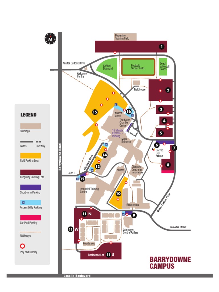 Campus Parking Map-1 | PDF | Transport | Sports