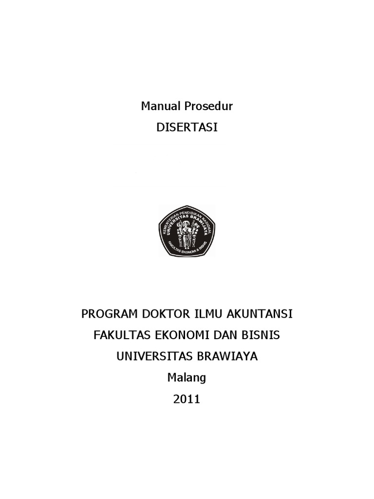Prosedur Disertasi Doktor Akuntansi | PDF | Teknologi & Rekayasa