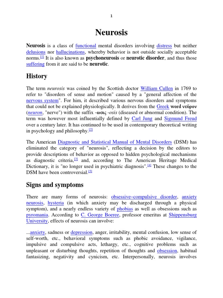 Neurosis | PDF | Obsessive–Compulsive Disorder | Neurosis