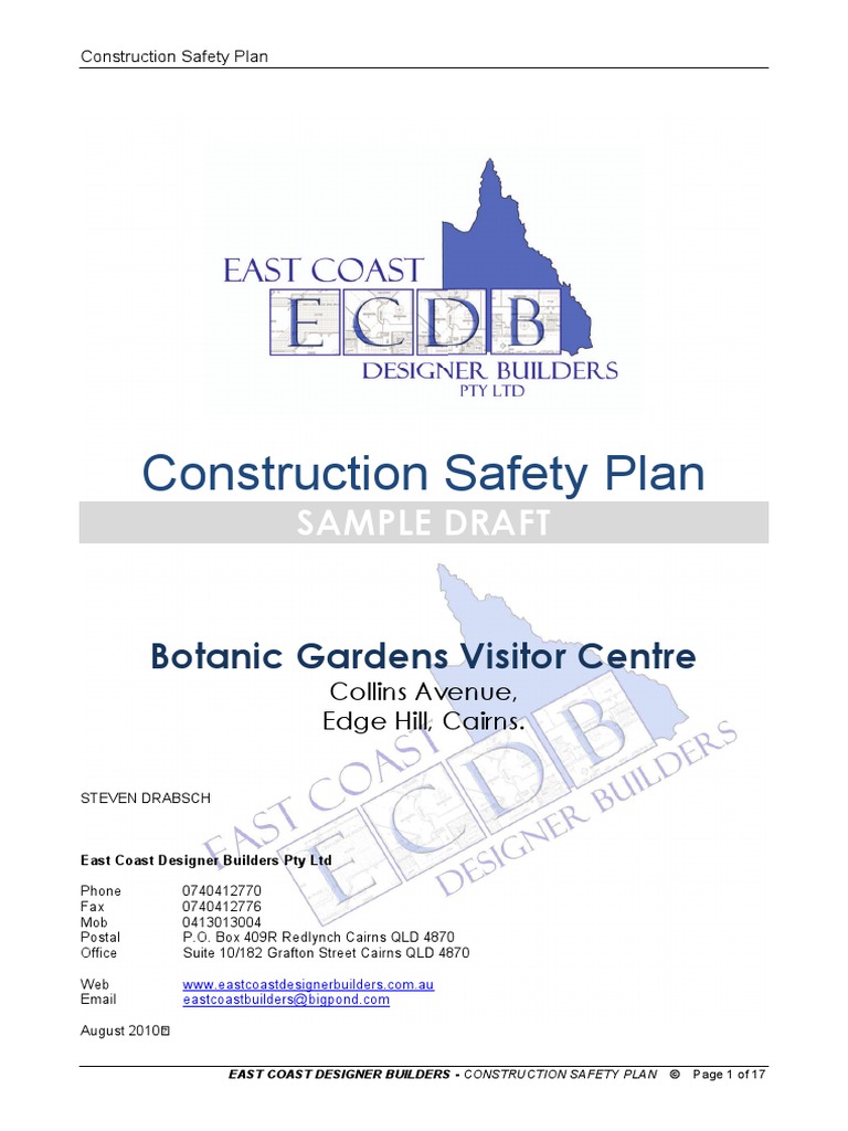 ConstructionSafetyPlan PDF | PDF | Personal Protective Equipment ...