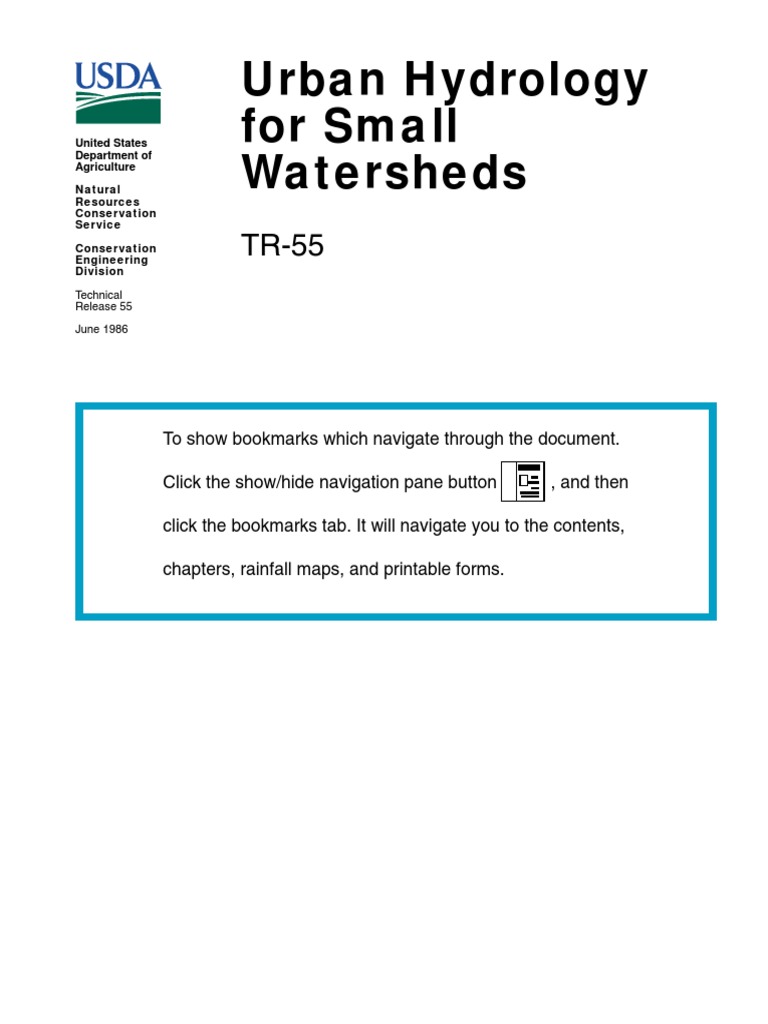 TR 55 | PDF | Surface Runoff | Drainage Basin