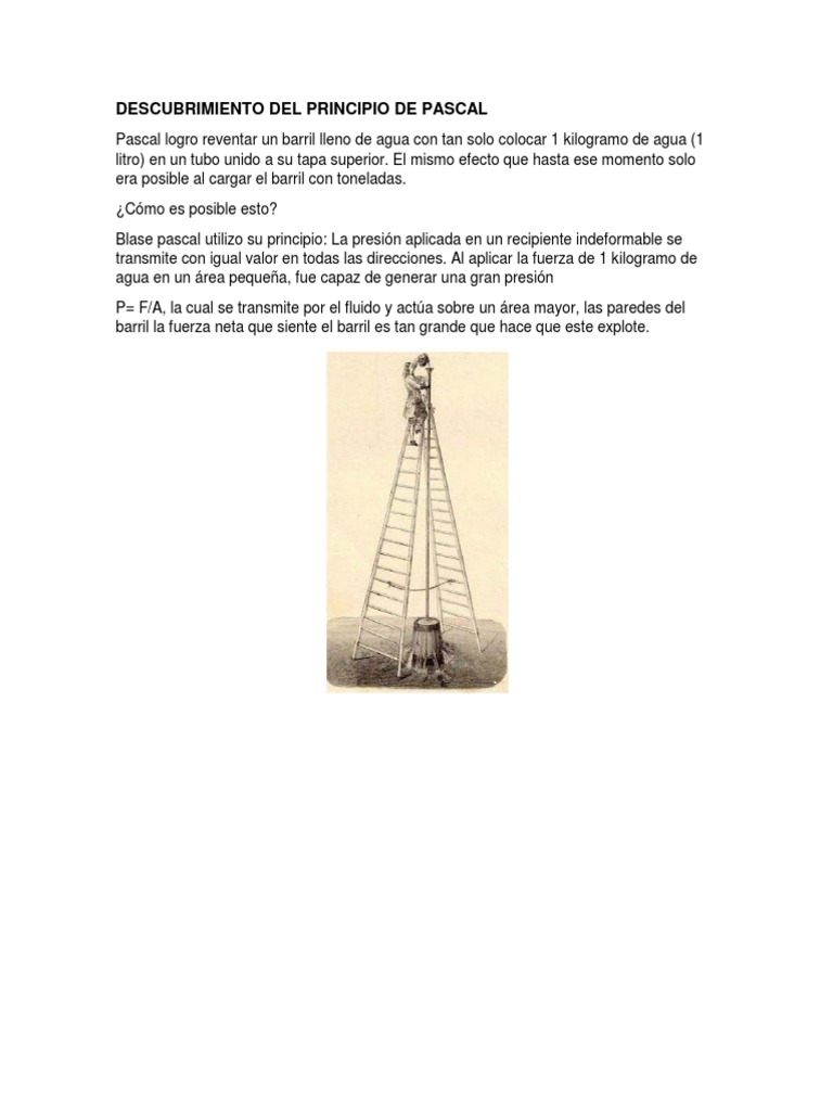 3 Descubrimiento Del Principio de Pascal | PDF | Arte | Ciencia y ...