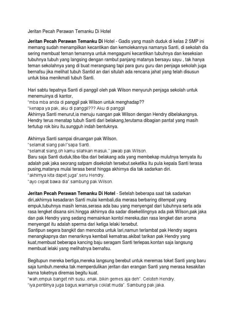 Jeritan Pecah Perawan Temanku Di Hotel Pdf 