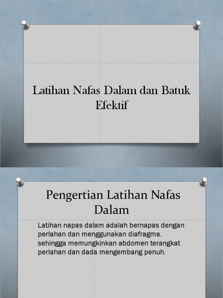 Latihan Nafas Dalam Dan Batuk Efektif | PDF