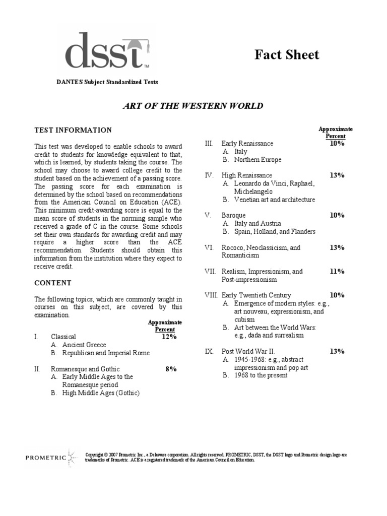Art of The Western World | PDF | Renaissance | Test (Assessment)
