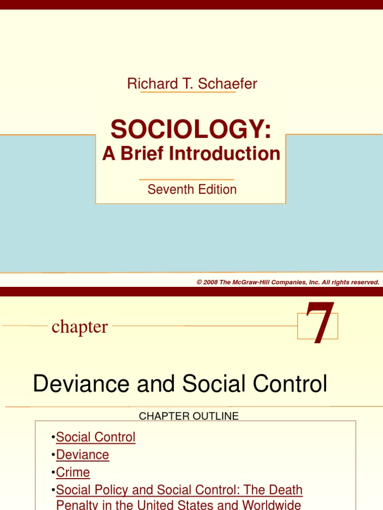 CH 7 - Deviance & Social Control | PDF | Deviance (Sociology) | Norm ...