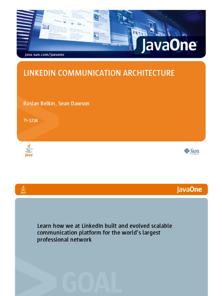 Linkedin Communication Architecture: Ruslan Belkin, Sean Dawson | PDF | Application Programming ...
