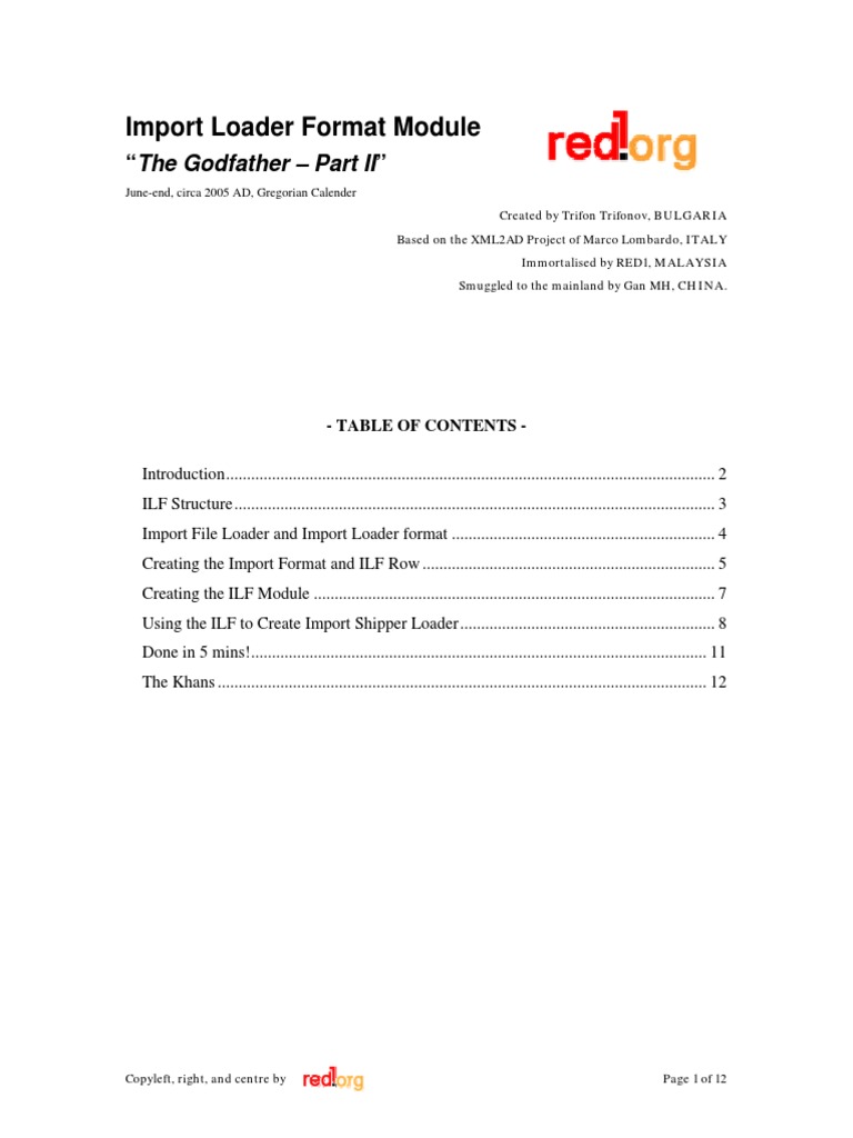 Import Loader Format Module The Godfather Part Ii Pdf Comma Separated Values Computer