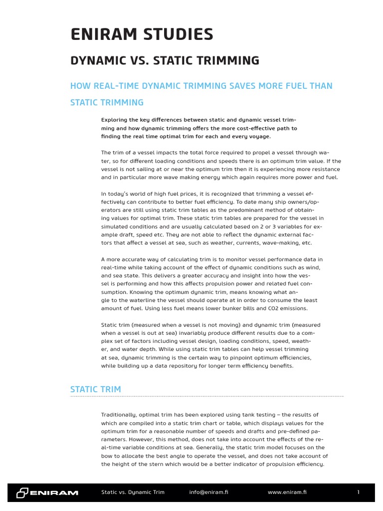 Dynamic vs. Static Trim Paper ID 24574 | PDF | Ships | Mathematical ...