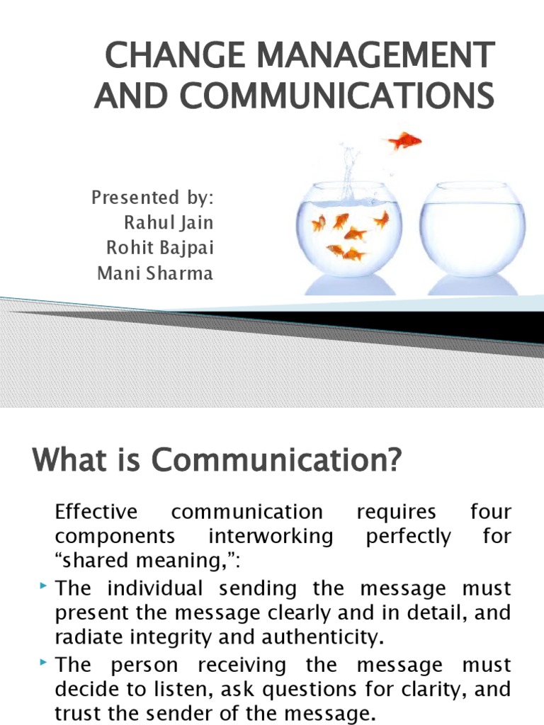 Change Management and Communications | PDF | Change Management ...