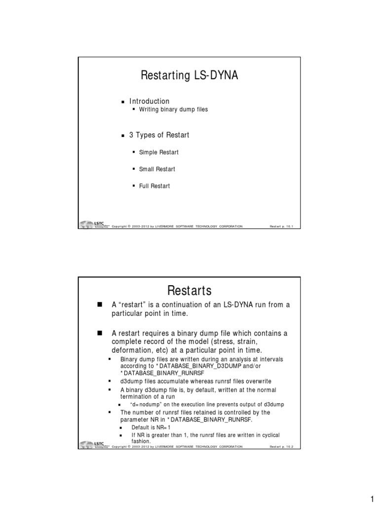 Restart Process | PDF | Deformation (Mechanics) | Computer File