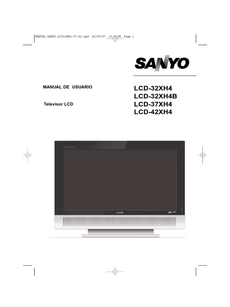 Manual Usuario LCD SANYO 32X4 | PDF | Hdmi | Pantalla de cristal líquido