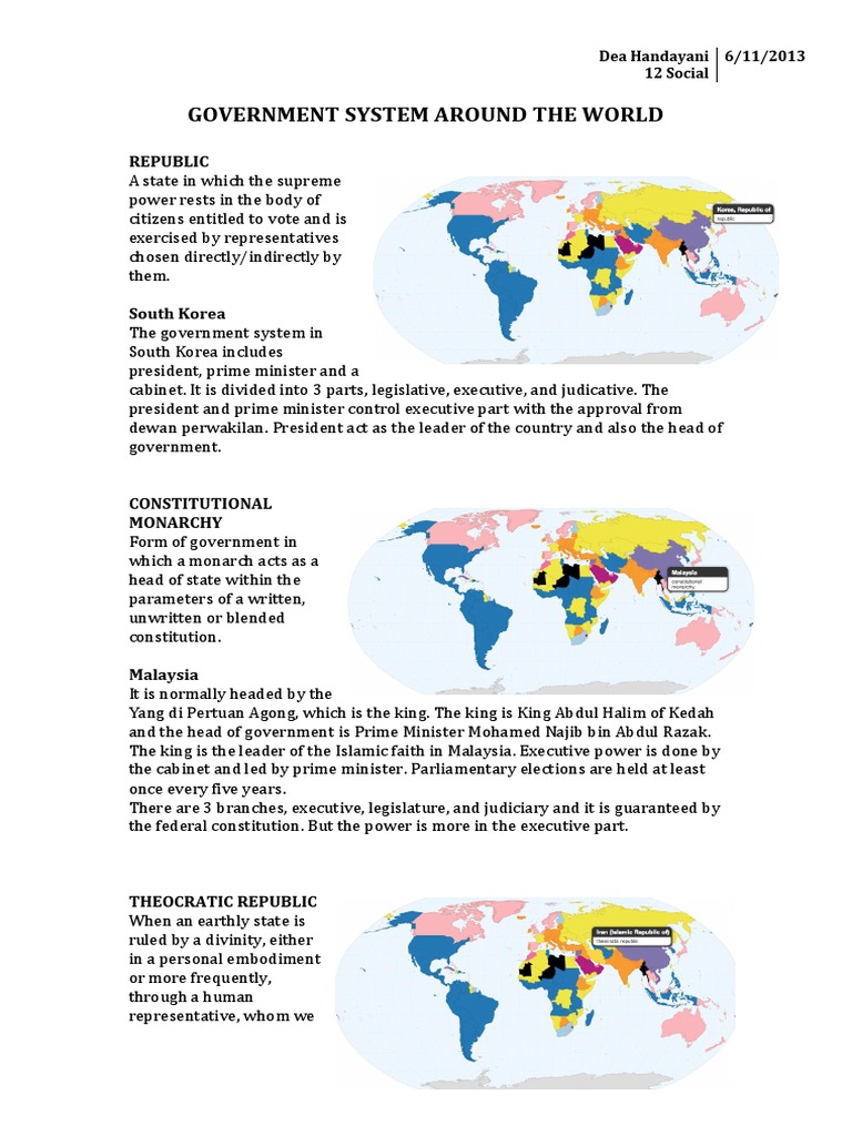Government System Around The World | PDF