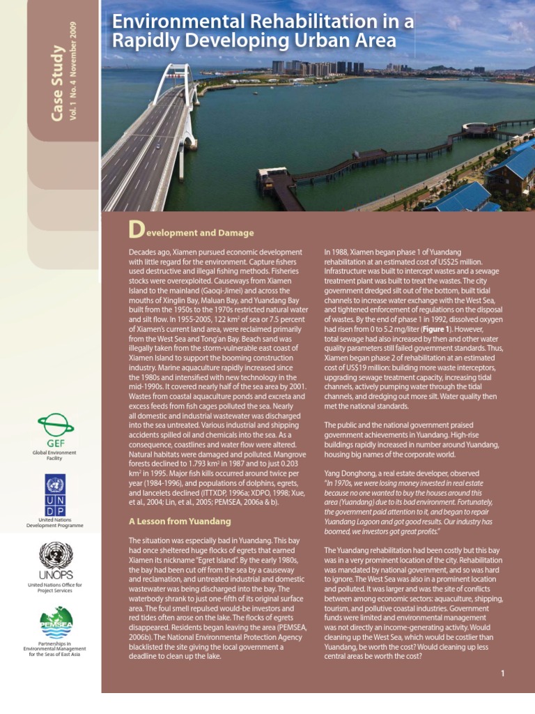 Environmental Rehabilitation in A Rapidly Developing Urban Area ...