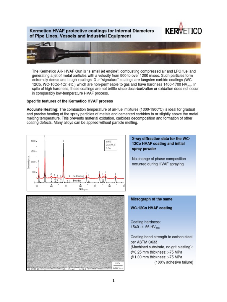 HVAF Coating Solutions for Pipes | PDF | Materials | Applied And ...