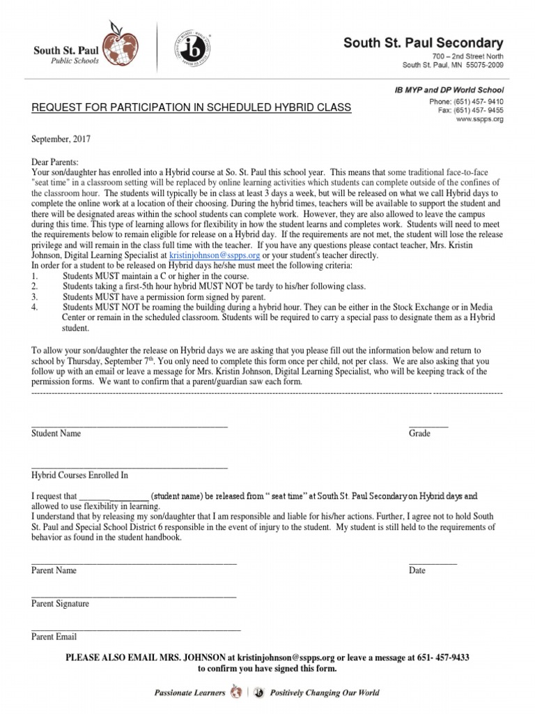 Hybrid Letter | PDF | Students | Schools