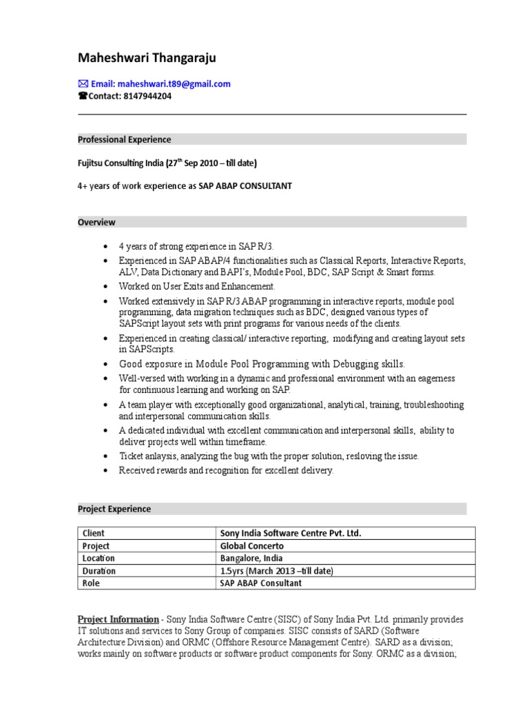 Maheshwari Resume 4.0 Yrs Exp | PDF | Computer Program | Programming