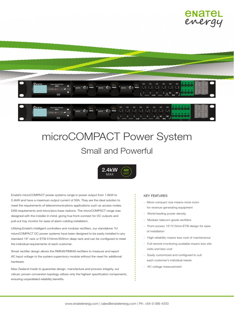 MicroCOMPACT Power System | PDF | Rectifier | Direct Current