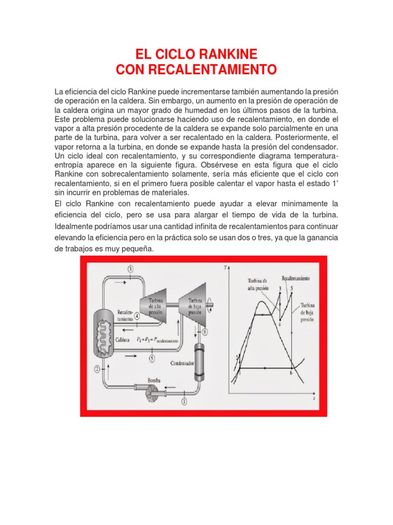 El Ciclo Rankine | PDF | Física Aplicada e Interdisciplinaria | Química ...