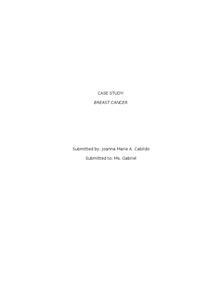 Breast Cancer Case Study Analysis | PDF | Breast Cancer | Cancer