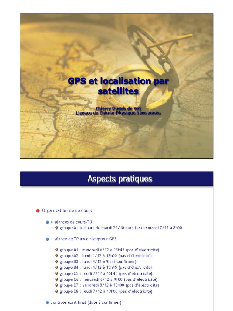Cours GPS | PDF | Système de positionnement global | Relativité restreinte