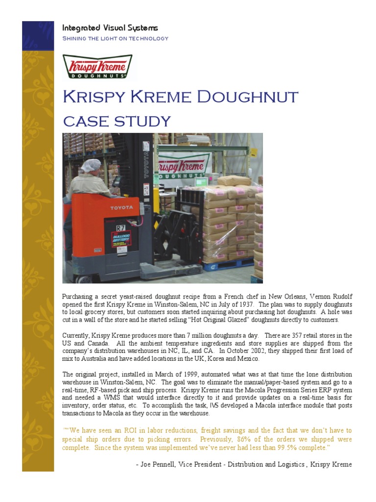Krispy Kreme Case Study | PDF | Warehouse | Enterprise Resource Planning