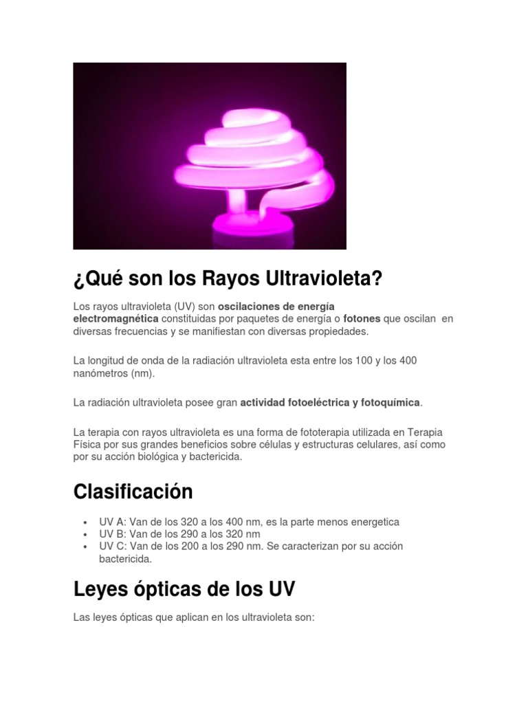 Rayos Ultravioleta | PDF | Ultravioleta | Reflexión (Física)