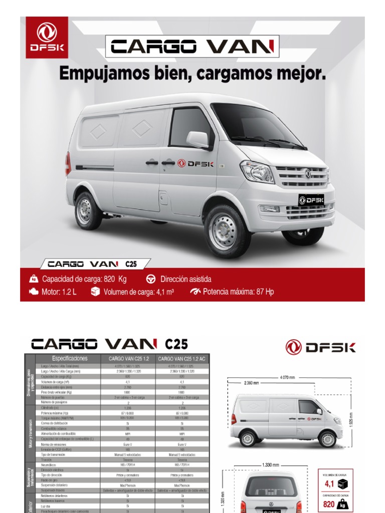 DFSK Cargo Van C25 Ficha Tecnica | PDF