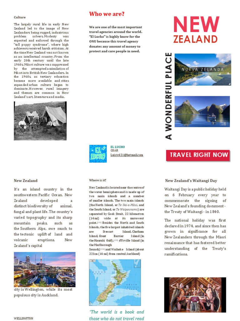 Brochure of New Zealand | PDF | New Zealand | Nature