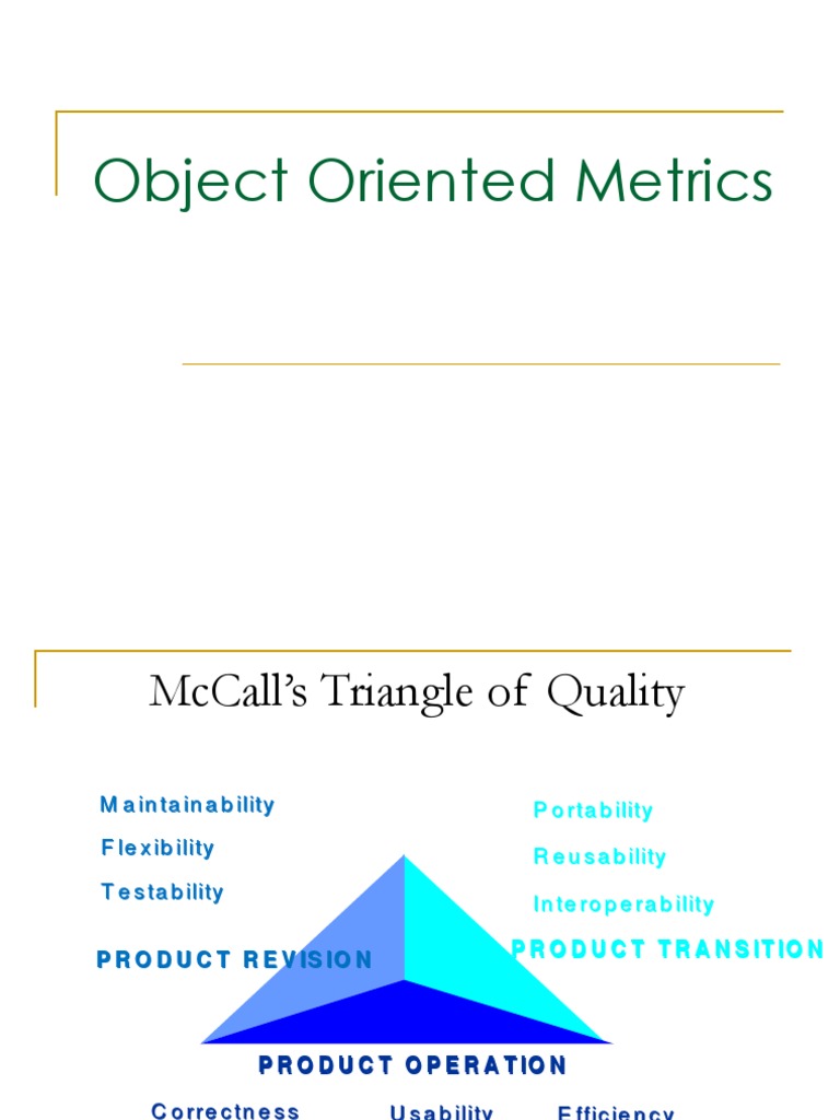 OOAD Metrics | PDF | Class (Computer Programming) | Object Oriented Programming