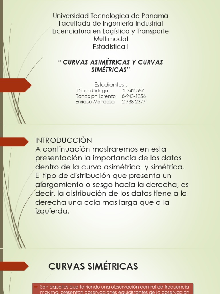 Curvas Asimétricas y Curvas Simétricas | PDF | Oblicuidad ...