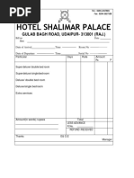 Hotel Bill Format Template | PDF