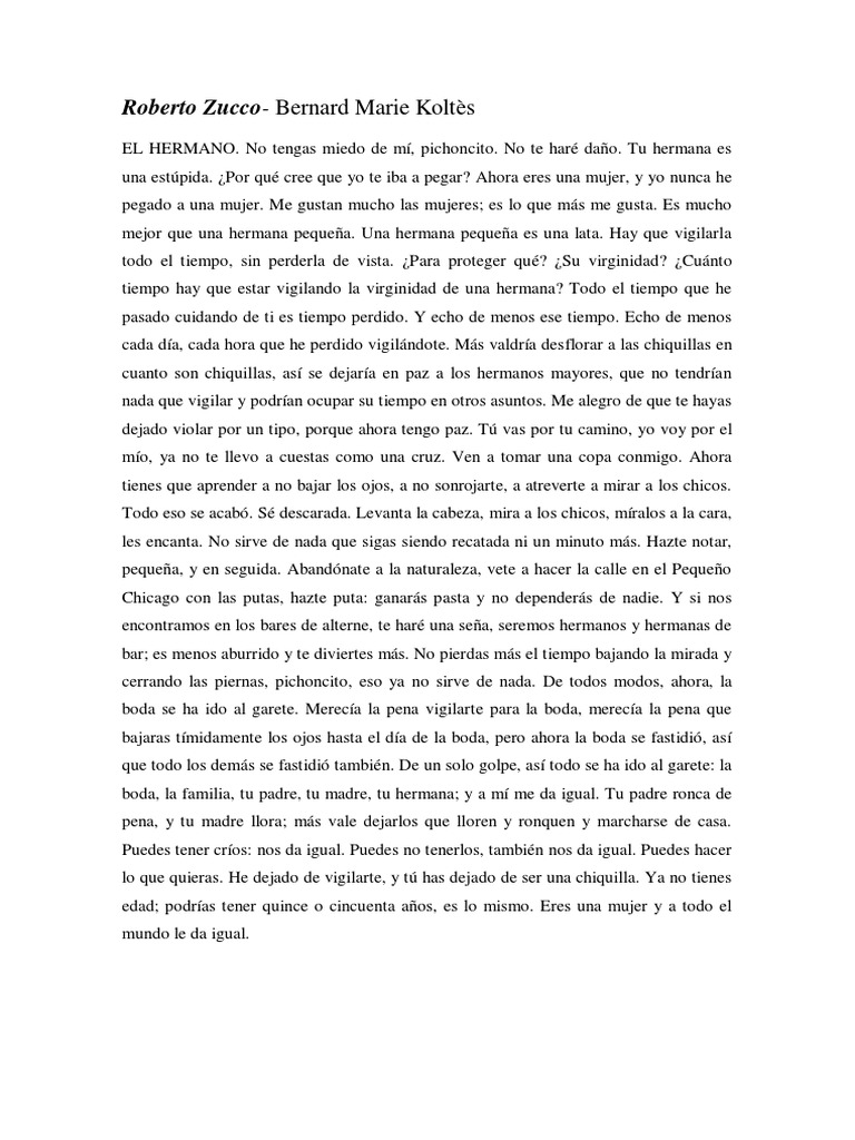 Roberto Zucco (Castellano) | PDF