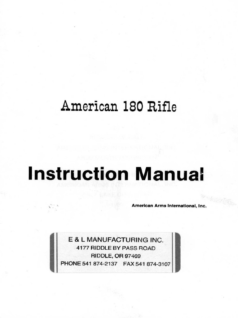 American 180 Rifle PDF | PDF | Magazine (Firearms) | Cartridge (Firearms)