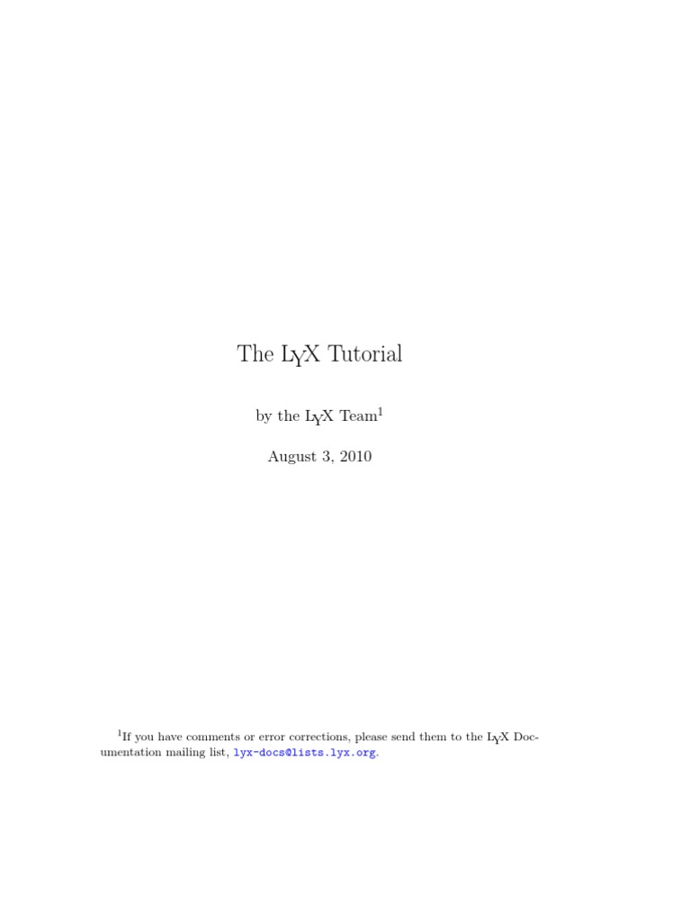 Lyx Tutorial | PDF | Citation | Paragraph