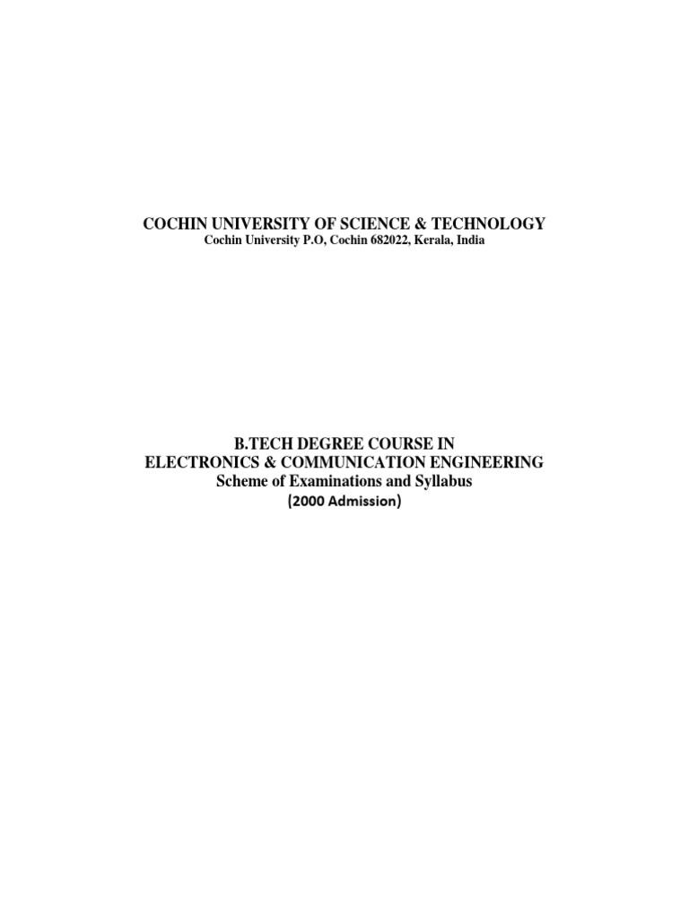 CUSAT ECE Syllabus Overview | PDF | Operational Amplifier | P–N Junction