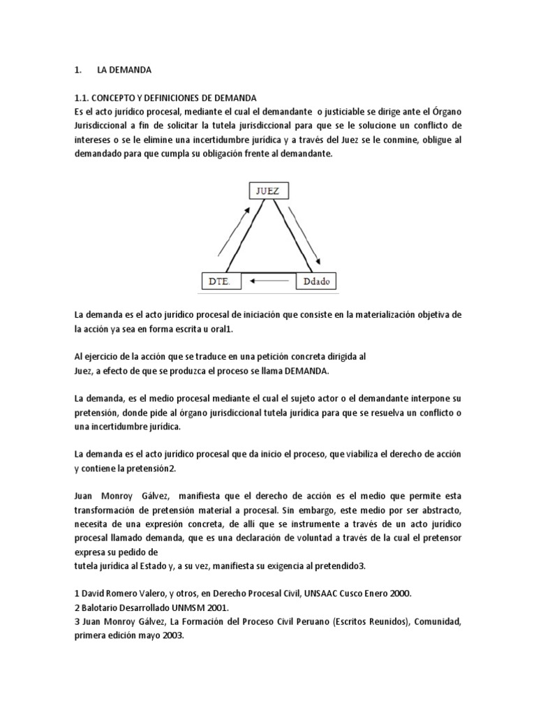 La Demanda - Definición | Demanda judicial | Ley procesal