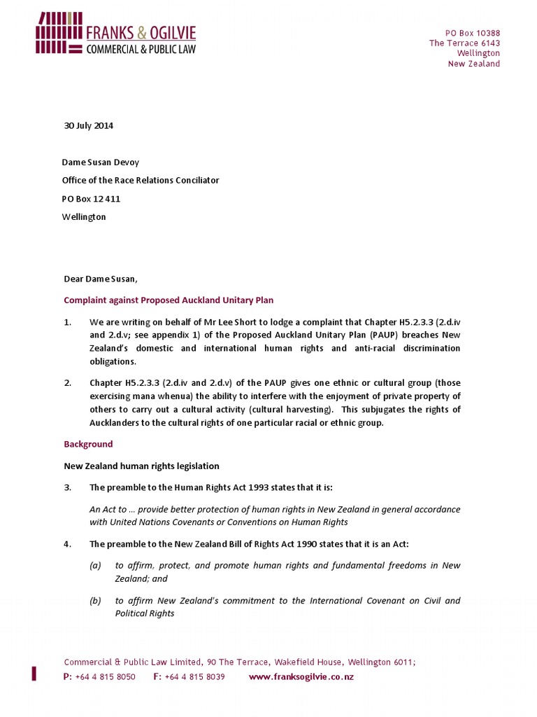 Letter To Race Relations Conciliator | PDF | Human Rights | Egalitarianism