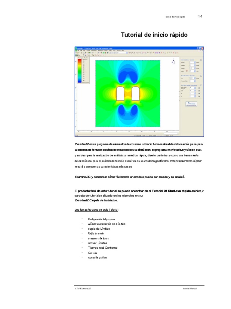 Tutorial Examine2d Quick Start - Español | PDF | Elasticidad (Física) | Point and Click