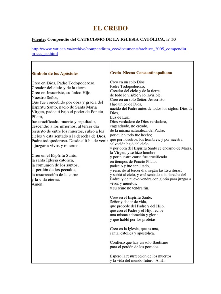 El Credo | PDF | Dios en el cristianismo | Cristo (título)