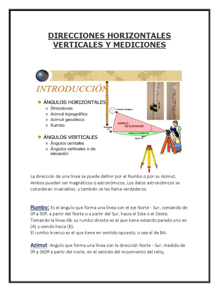 Mediciones Horizontales | PDF | Geometría | Geografía