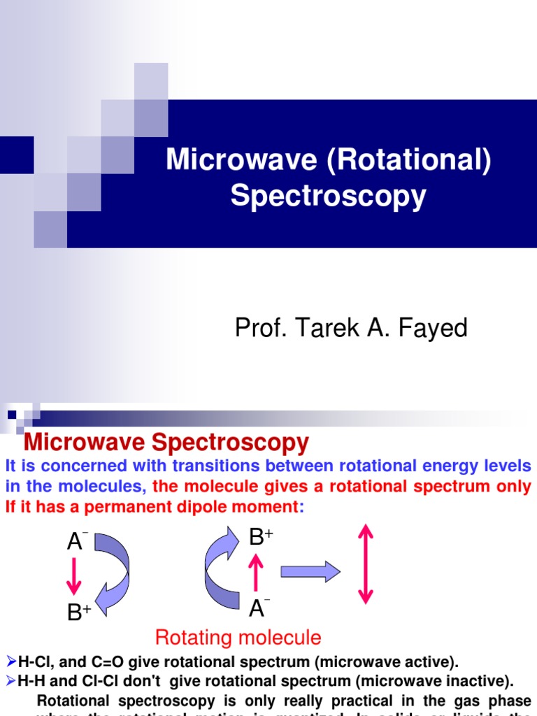 Microwave Spectroscopy BSC Lect 2 | PDF | Rotation Around A Fixed Axis ...