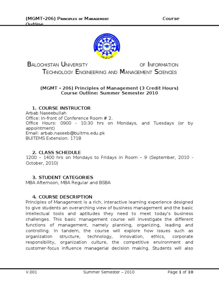 Course Outline Management | Download Free PDF | Leadership | Design